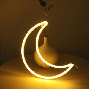 Other | Led Warm White Moon Neon Light Cute Neon Moon Signchristmas ...
